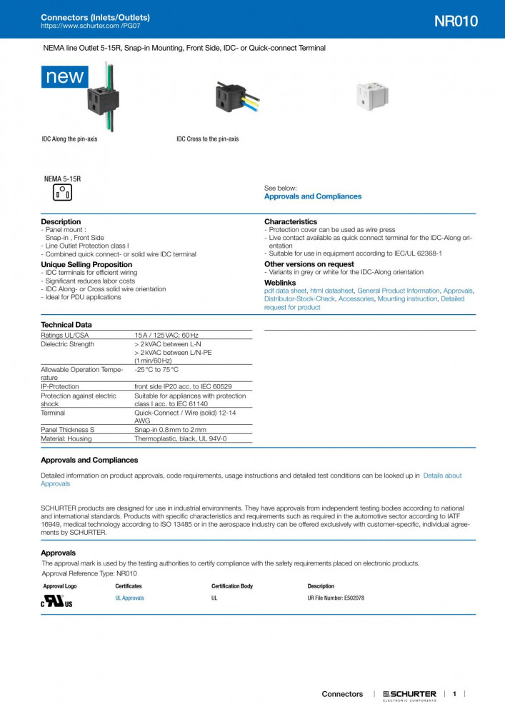 3-119-048 product document, page 1