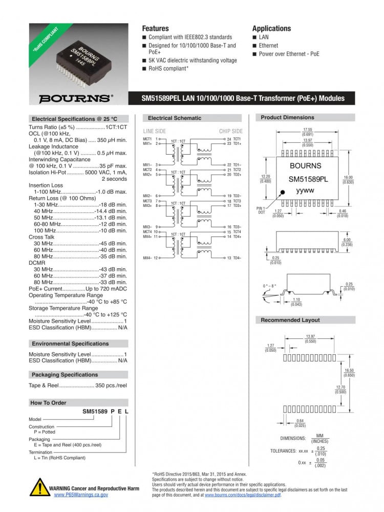 SM51589PEL datasheet page 1