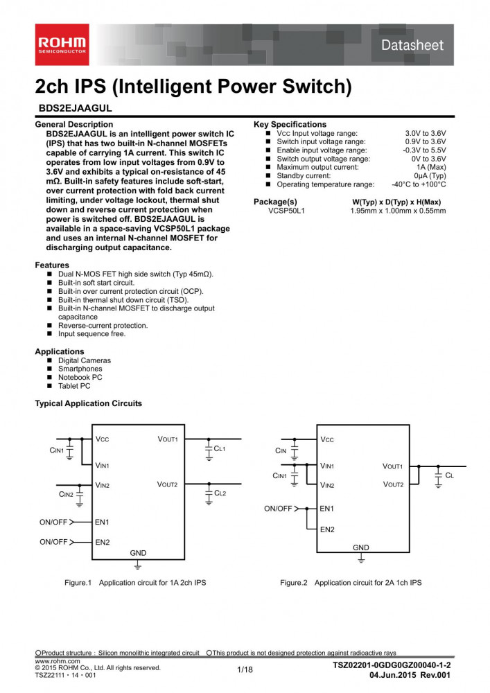 BDS2EJAAGUL-E2 datasheet page 1