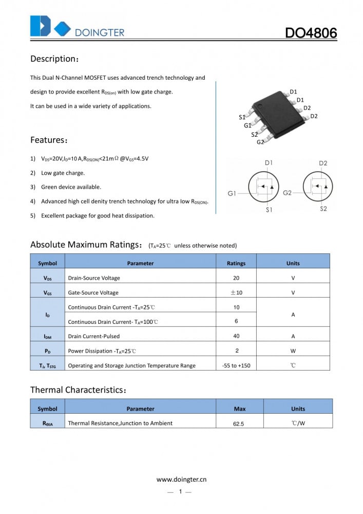 DO4806 datasheet page 1