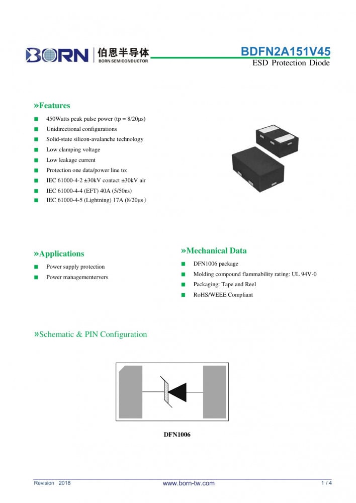 BDFN2A151V45 datasheet page 1