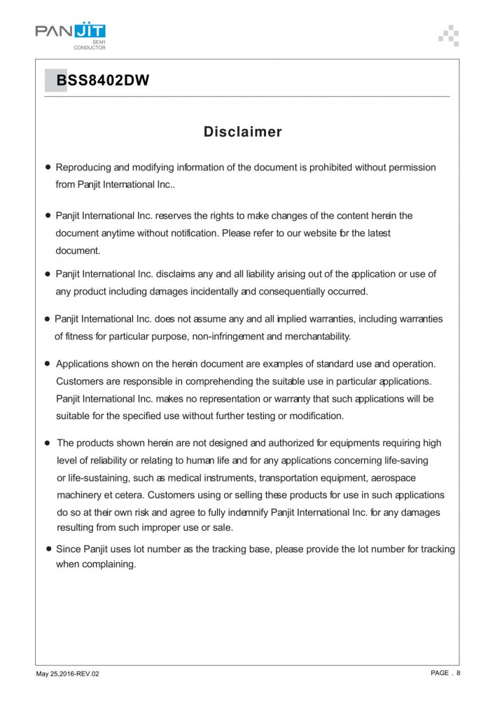 BSS8402DW datasheet page 8