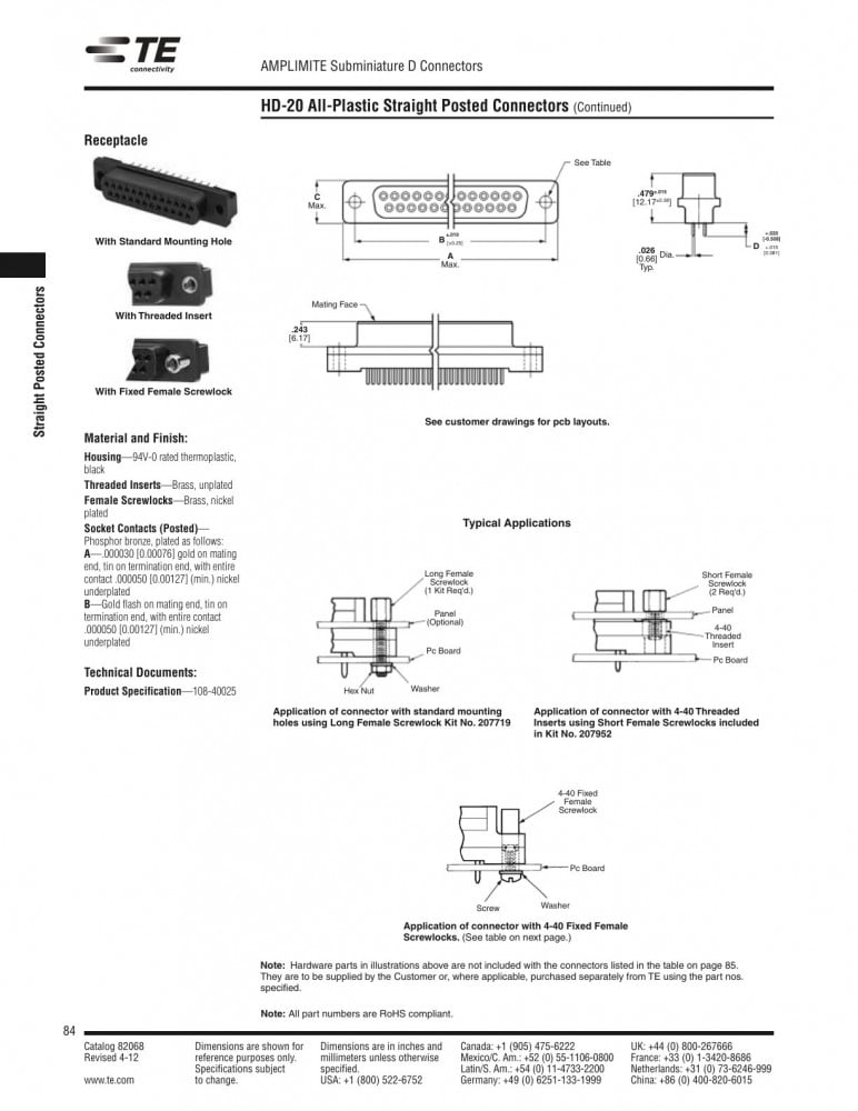 TE Connectivity HD-20 technical document page 9