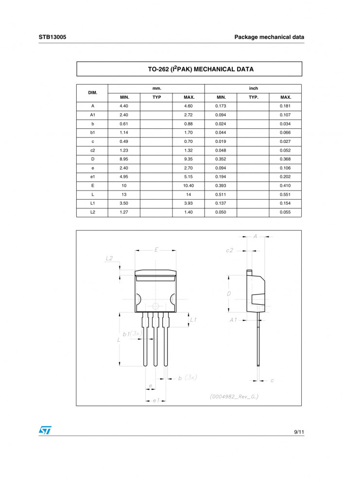 STB13005-1 datasheet page 9
