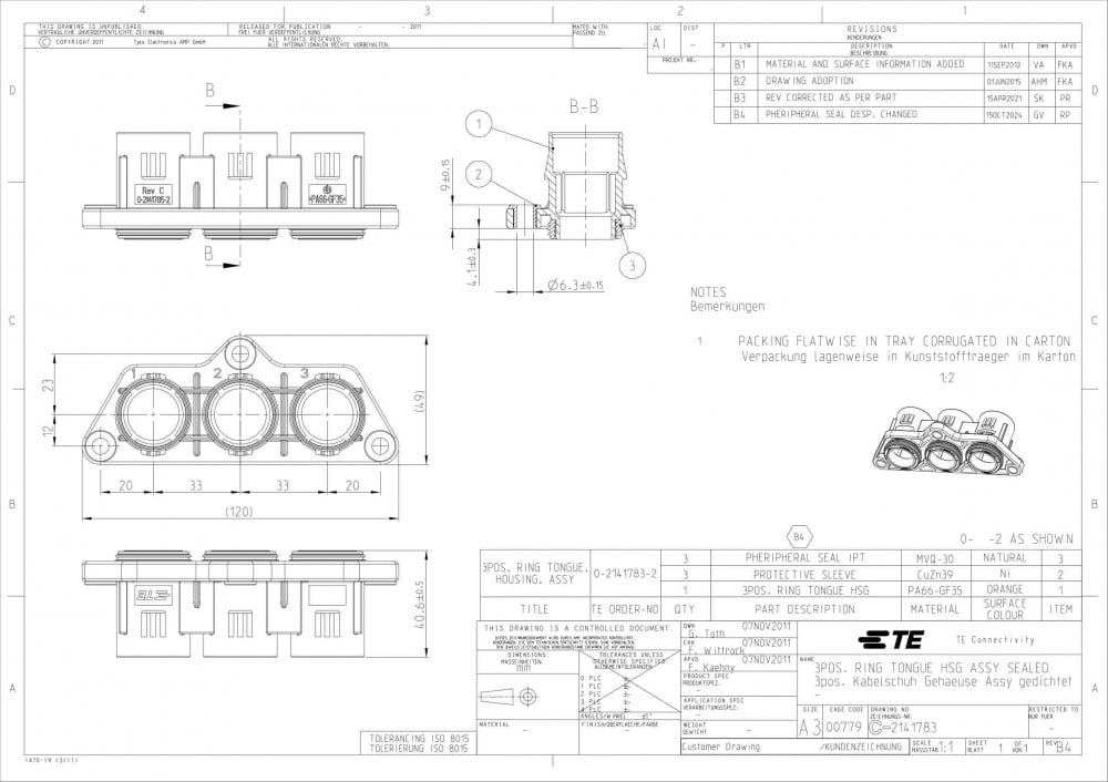 TE Connectivity 2141783 drawing preview
