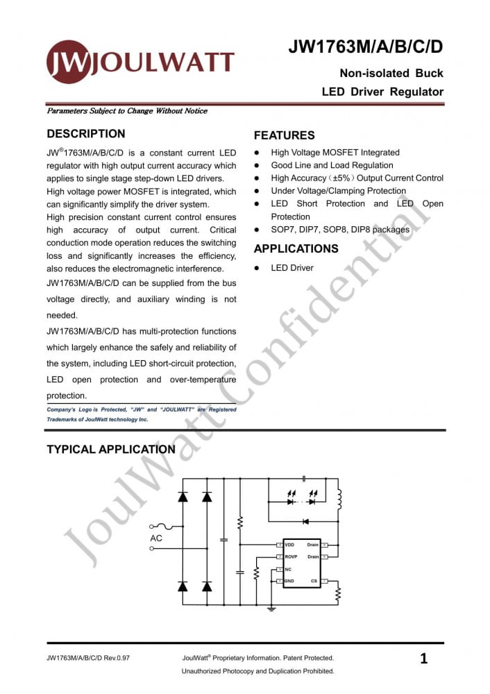 JW1763C datasheet preview