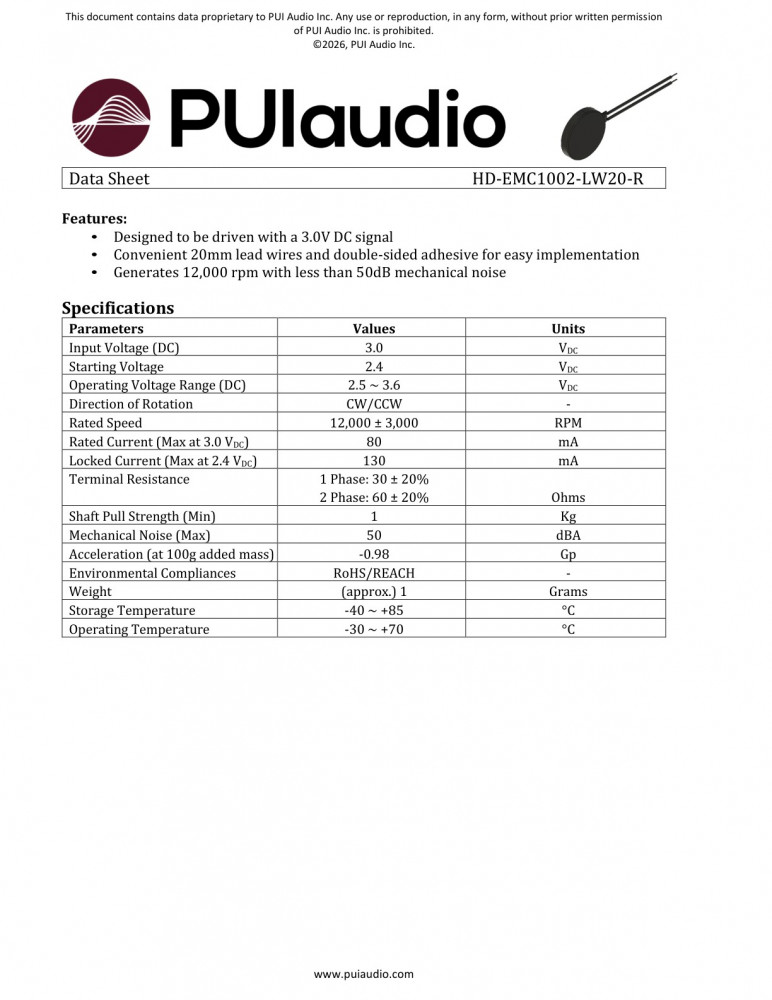 HD-EMC1002-LW20-R datasheet page 1