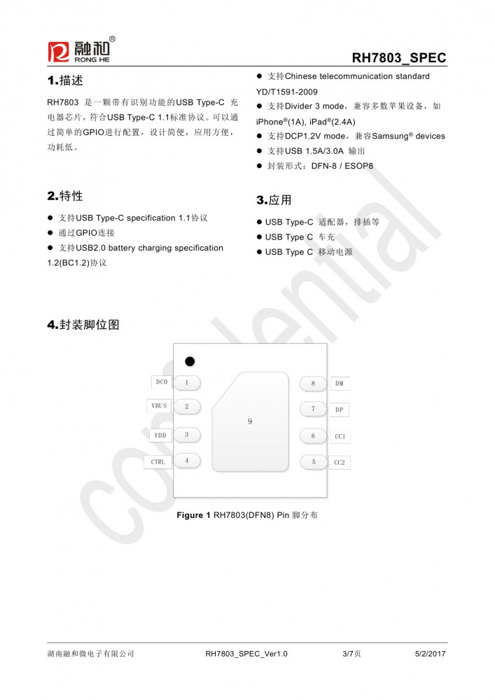 RH7803 datasheet page 3