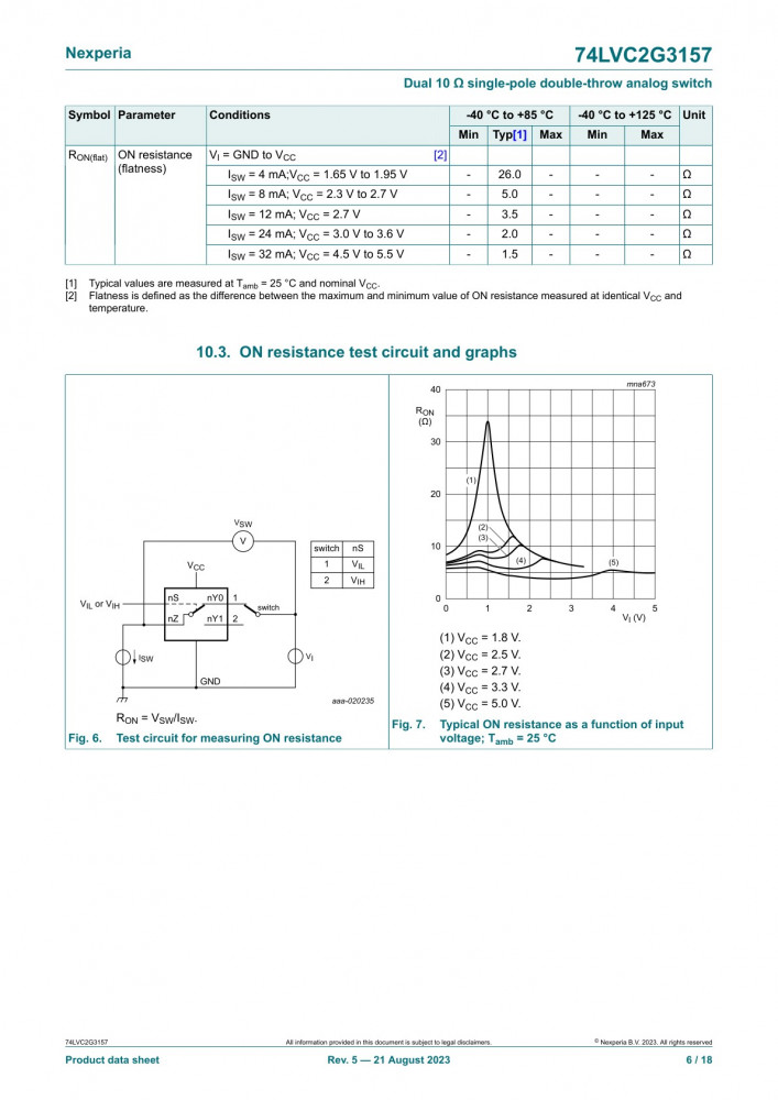 74LVC2G3157DPJ datasheet page 6