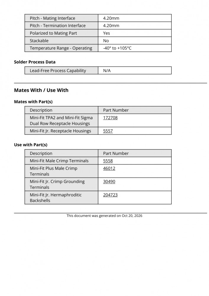 MOLEX technical document page 3