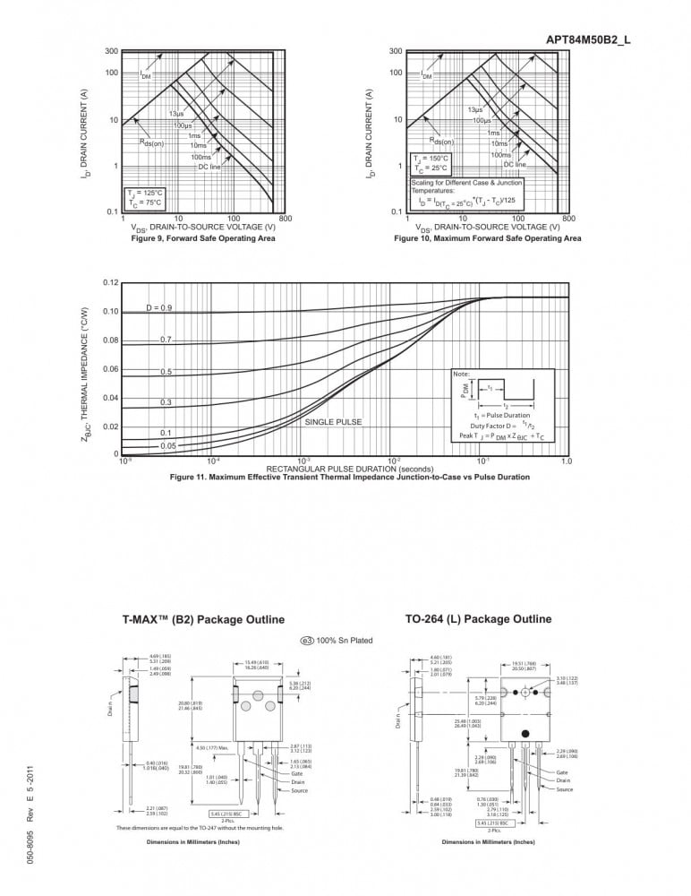 APT84M50L datasheet page 4