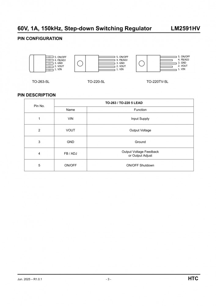 LM2591HVTV-ADJ datasheet page 3