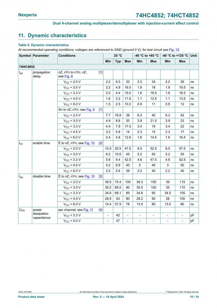 74HC4852PW,118 datasheet page 10