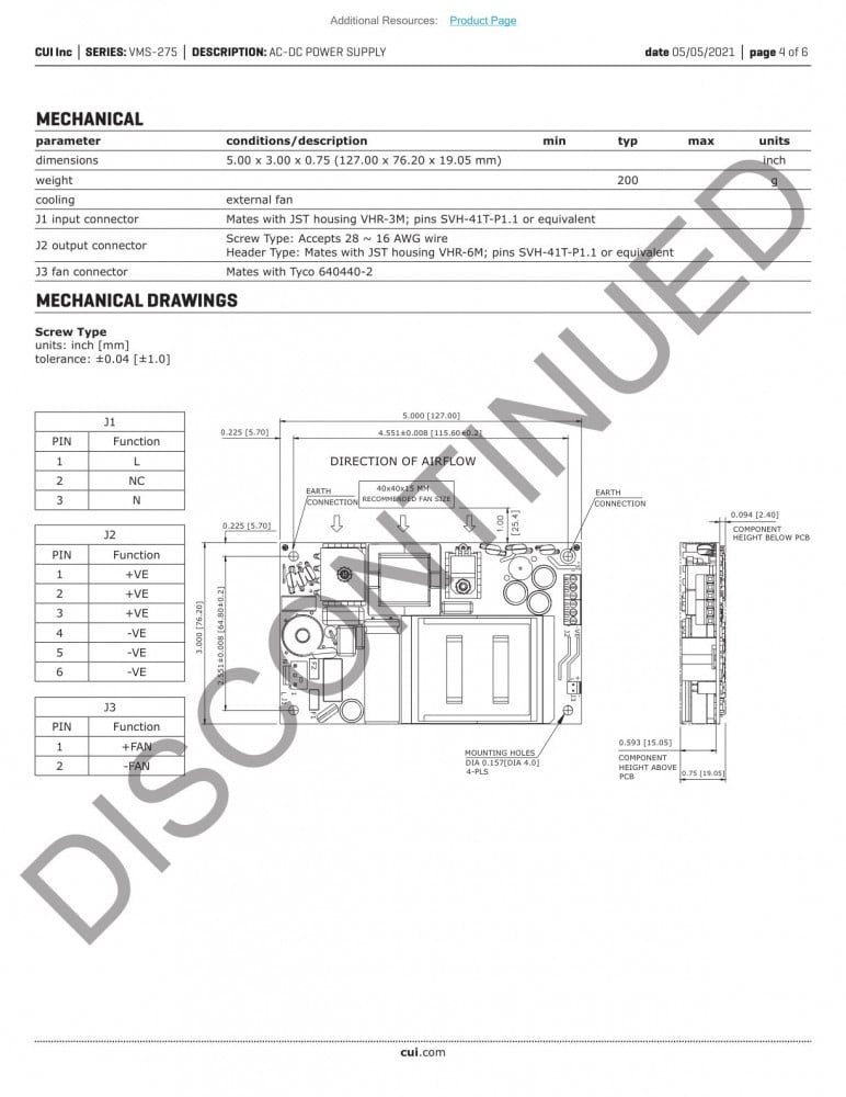 VMS-275-58 datasheet page 4