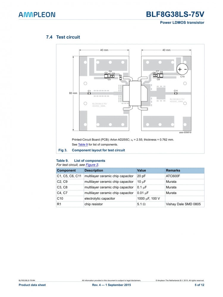 BLF8G38LS-75VJ datasheet page 5