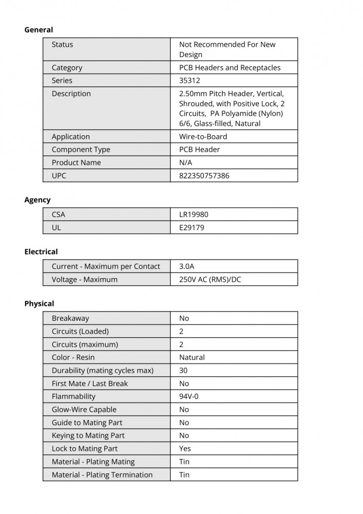 MOLEX 353120250 technical document image 2