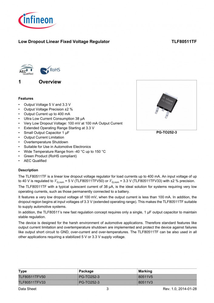 TLF80511TF datasheet page 3