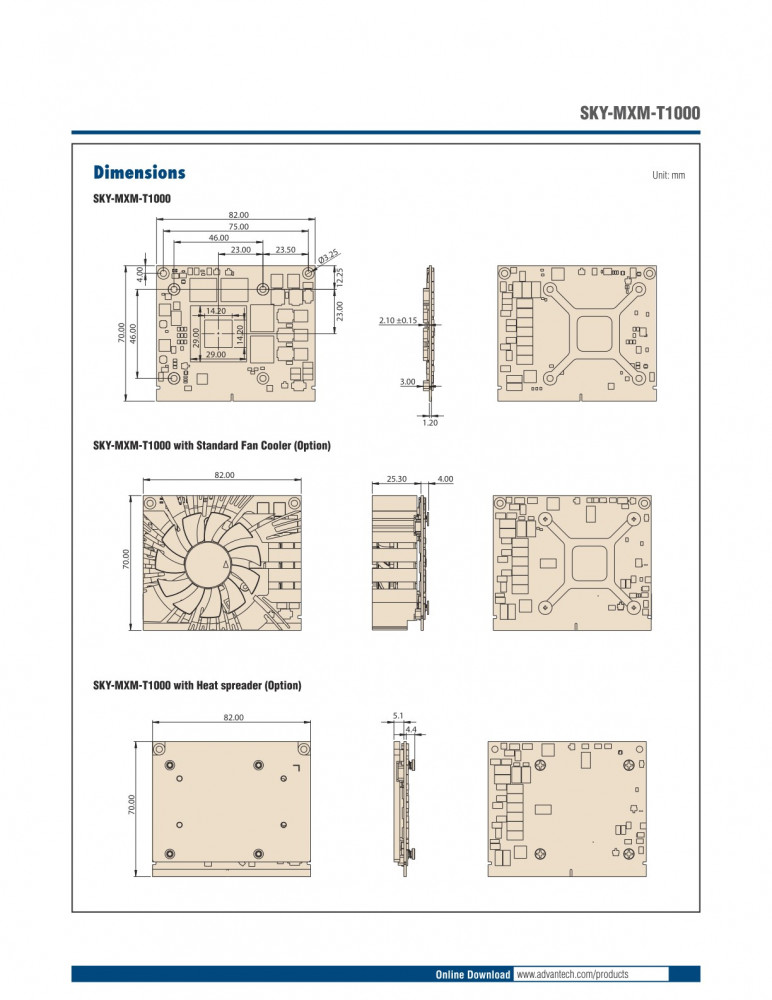 SKY-MXM-T1000 technical document page 2