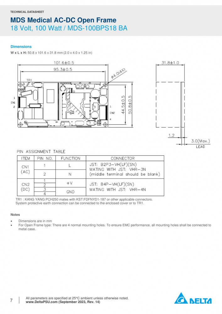 MDS-100BPS18 BA datasheet page 7