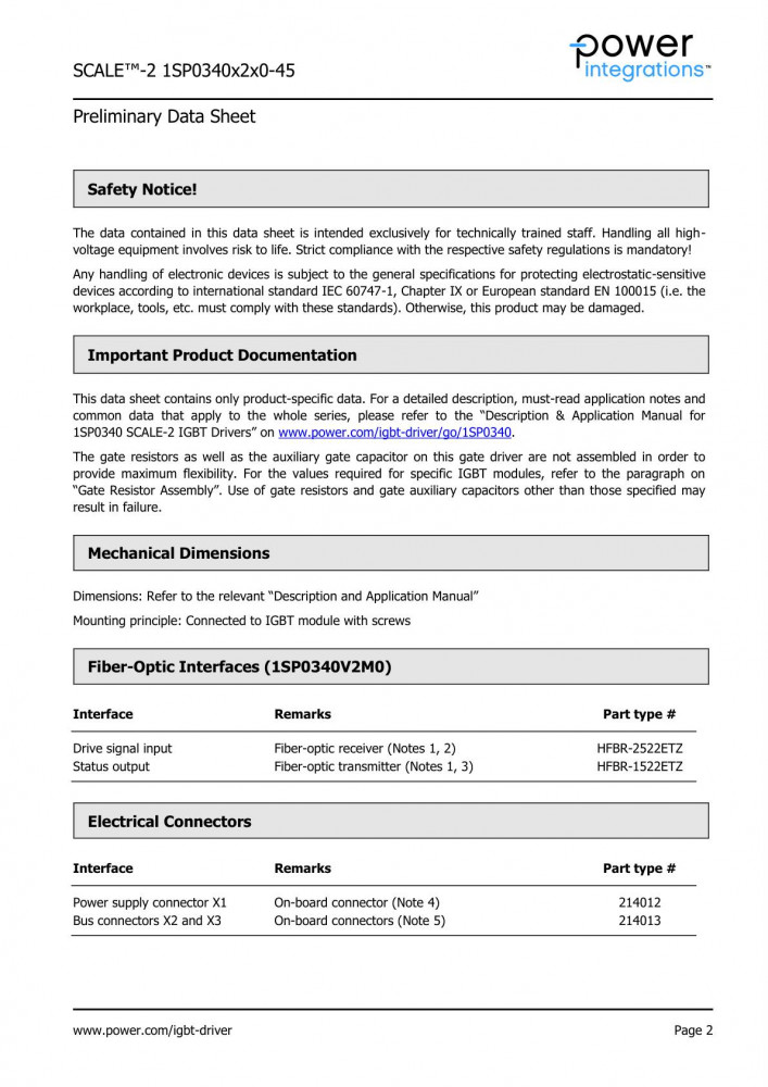 1SP0340D2S0-45 datasheet page 2