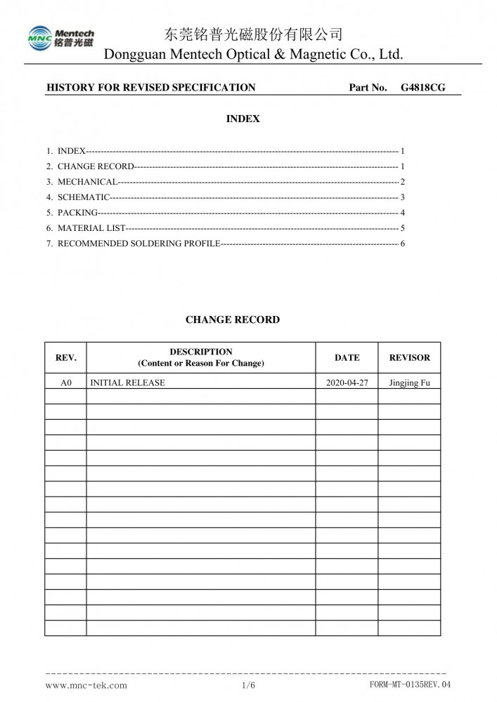 G4818CG specification page 2