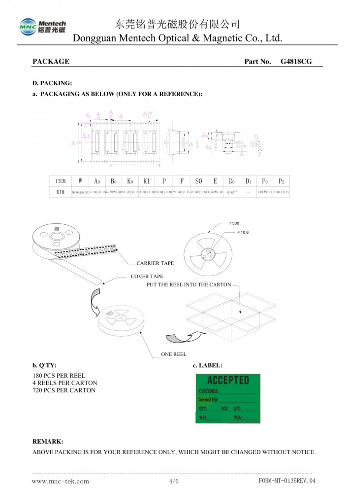G4818CG specification page 5