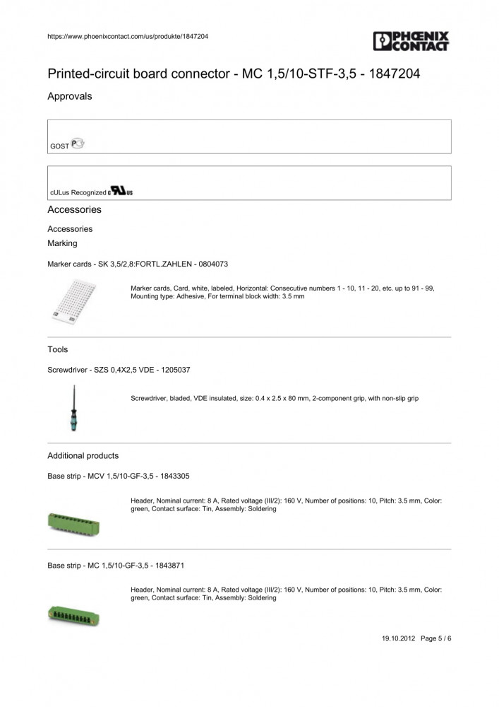 Phoenix Contact 1847204 technical document page 5