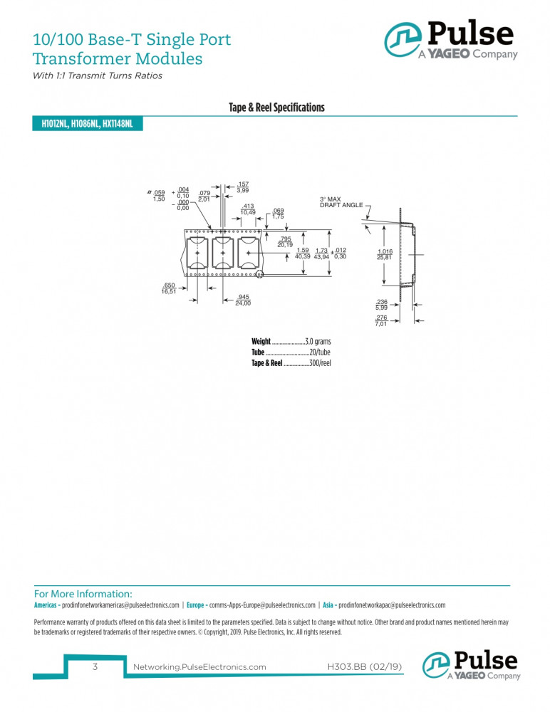 H1012NLT datasheet page 3