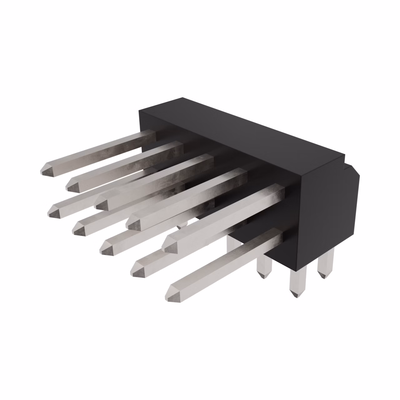 2.00mm Pitch Milli-Grid Header, Right-Angle, Through Hole, 10 Circuits, 2.54µm Tin (Sn) Plating, Mating Pin Length 6.00mm, Tail Length 2.90mm, Tray, Lead-Free for sale