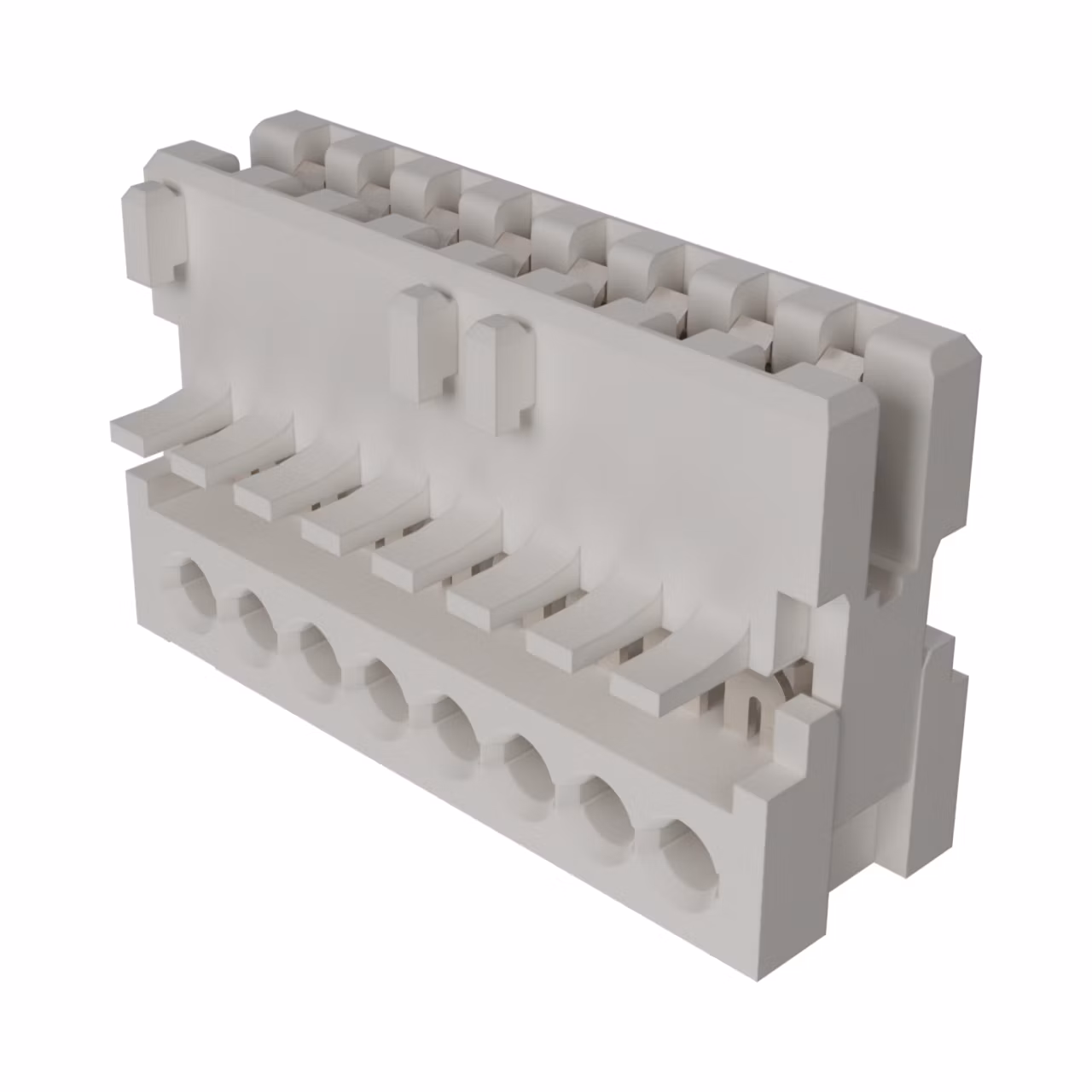 Appli-Mate RAST 2.5 Female Connector, 2.50mm Pitch, 8 Circuits, Positions B, C, D, G, H & I Removed, Open Endwalls for sale