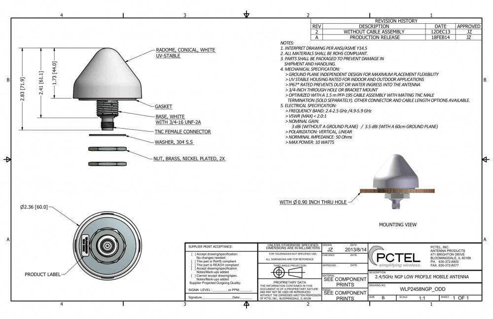 WLP2458NGP product drawing preview