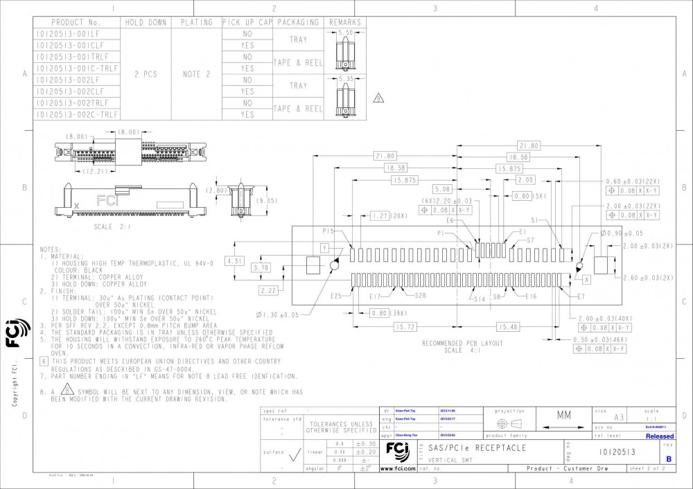 Amphenol 10120513 product drawing page 2