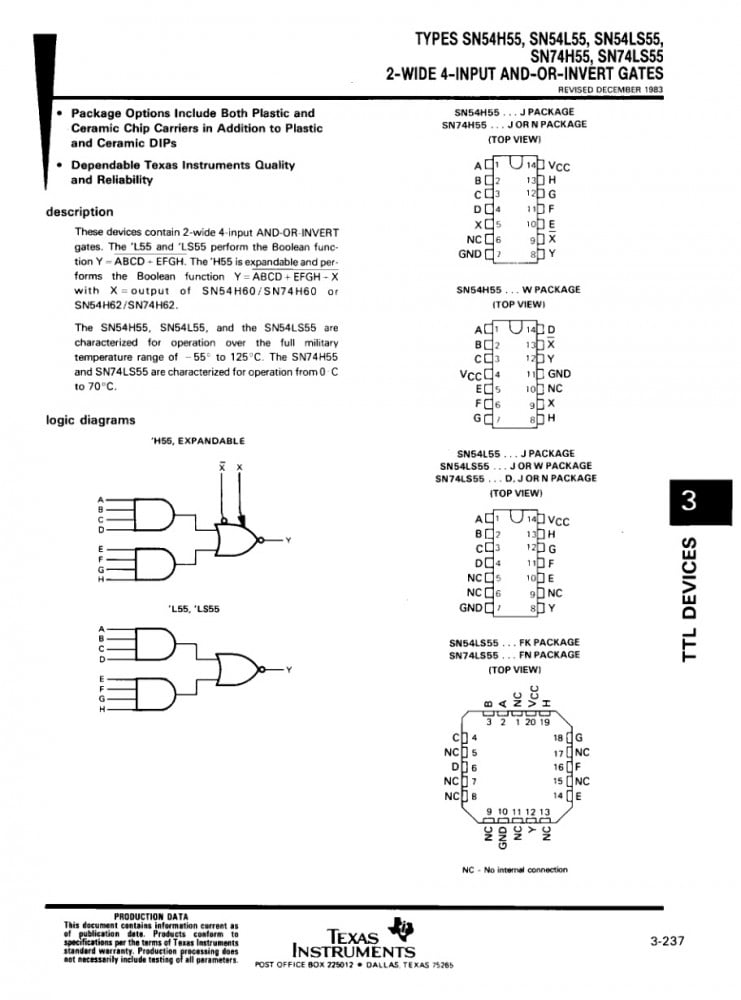 54L55W/B datasheet page 3