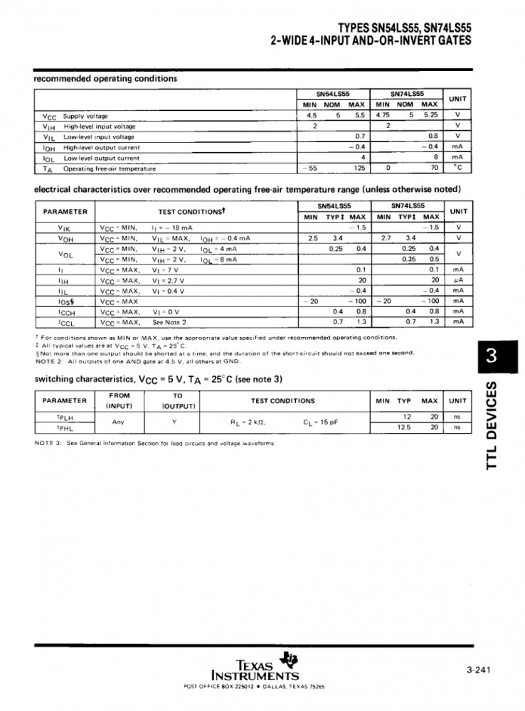54L55W/B datasheet page 7
