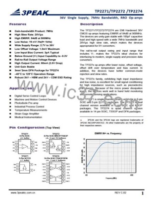 3PEAK TP2261-TR Amplifier Chip
