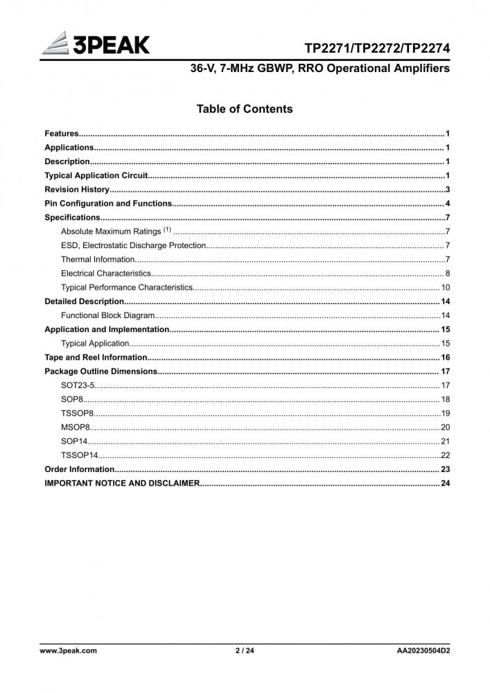 TP2272 datasheet page 2