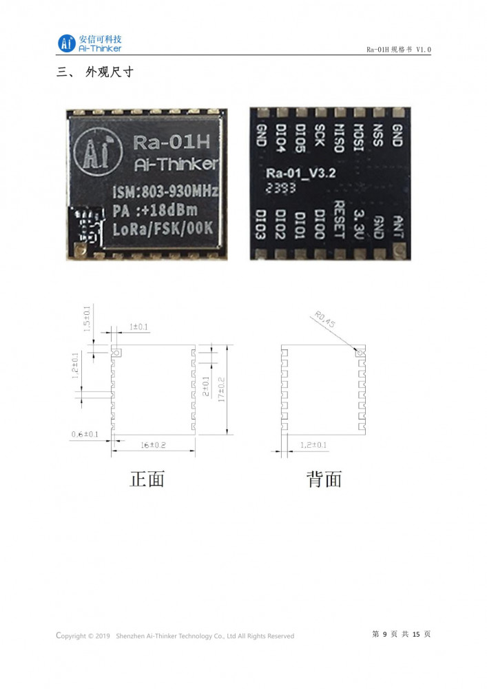 Ra-01H datasheet page 9