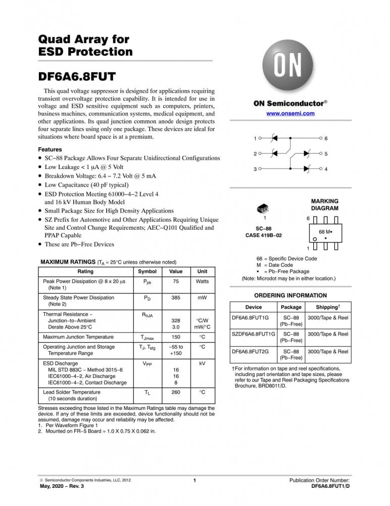 DF6A6.8FUT1G datasheet page 1