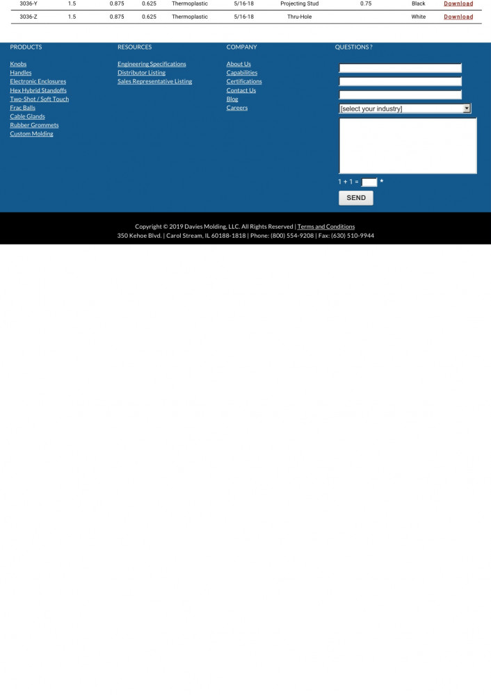 3036-L product technical document page 2