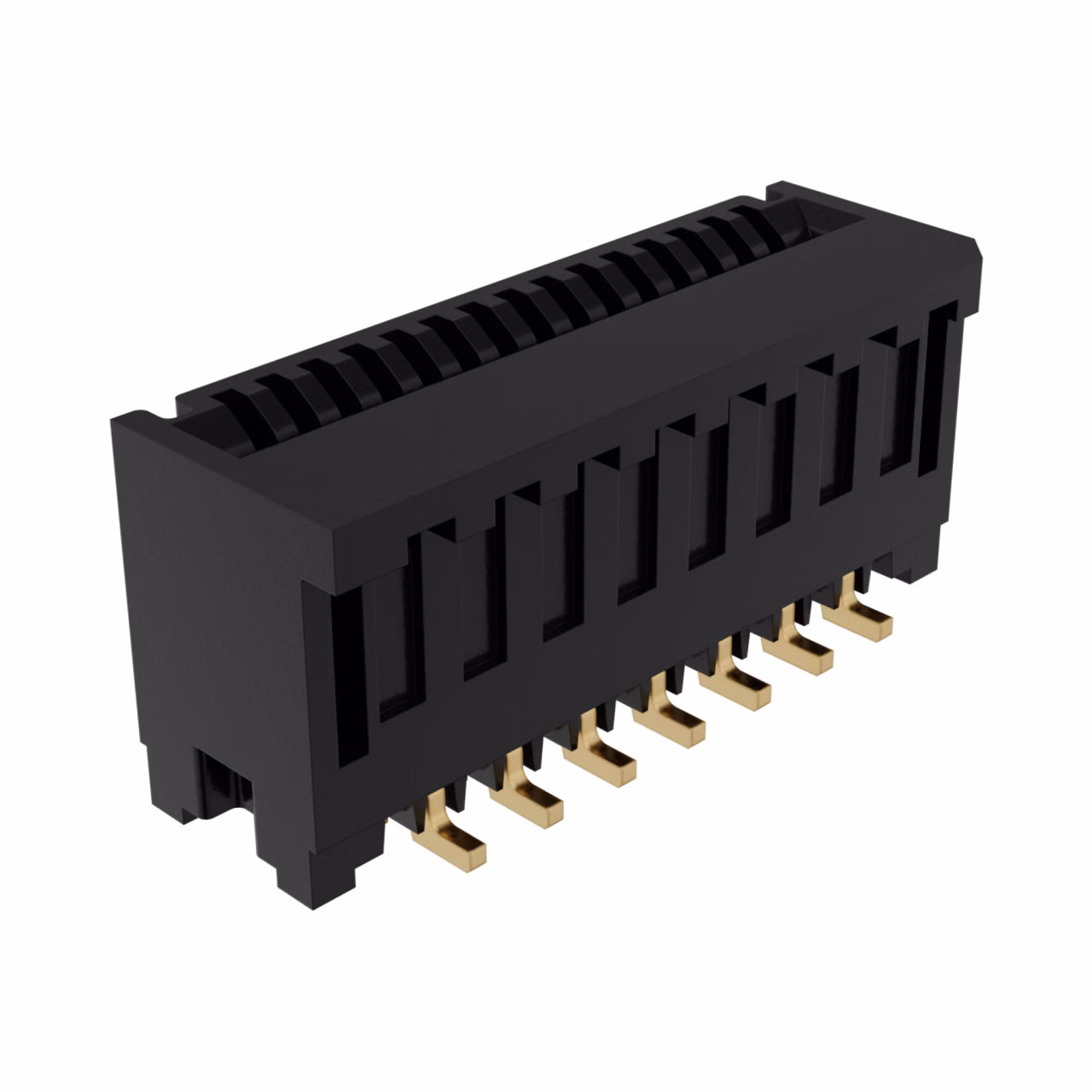 Easy-On FFC/FPC Connector, 0.50mm Pitch, Surface Mount, Vertical, Non-ZIF, Standard Footprint, Gold Plating, Black, 15 Circuits for sale