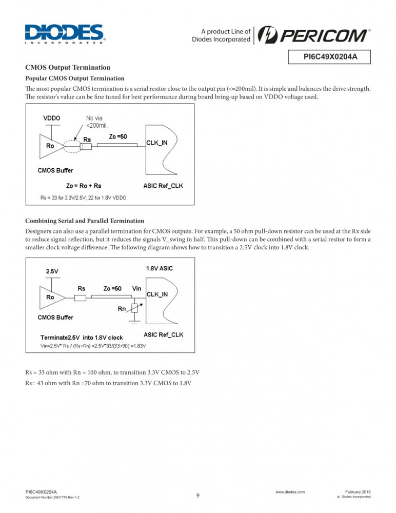 PI6C49X0204A datasheet page 9