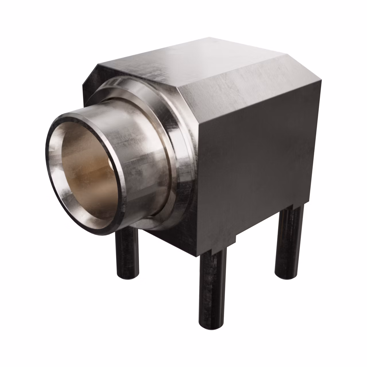 MCX Jack, Right-Angle, PCB Receptacle, Through Hole, Die Cast Housing with Brass Insert, 1.27µm Gold (Au) Contact Plating, Tray, 75 Ohms for sale
