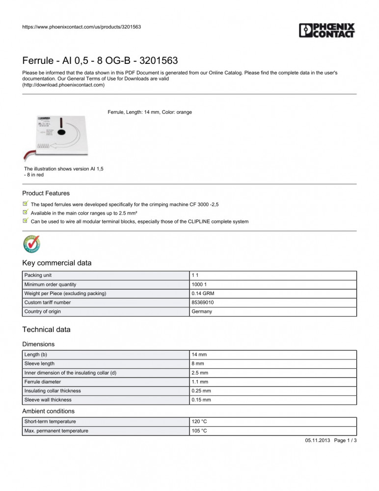 Phoenix Contact 3201563 product document image 1