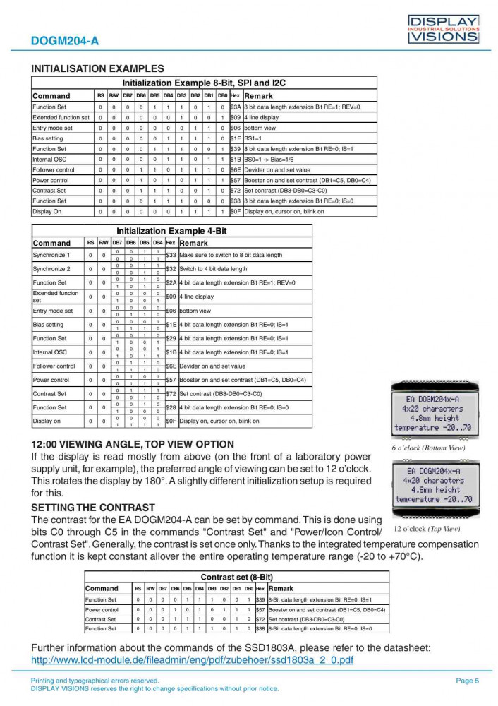 EA LED66X40-W technical document page 5