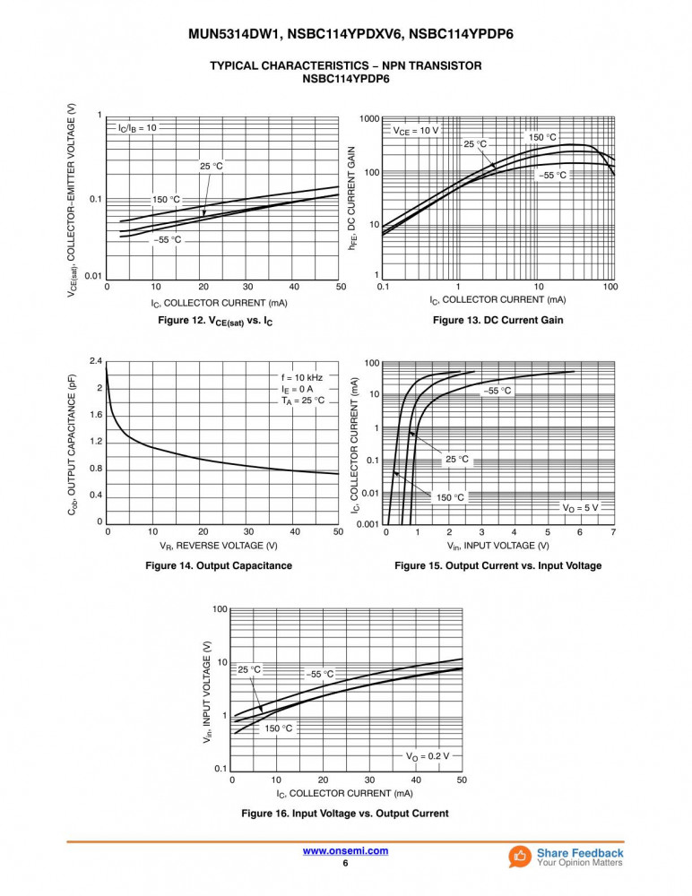 MUN5314DW1T1G datasheet page 6