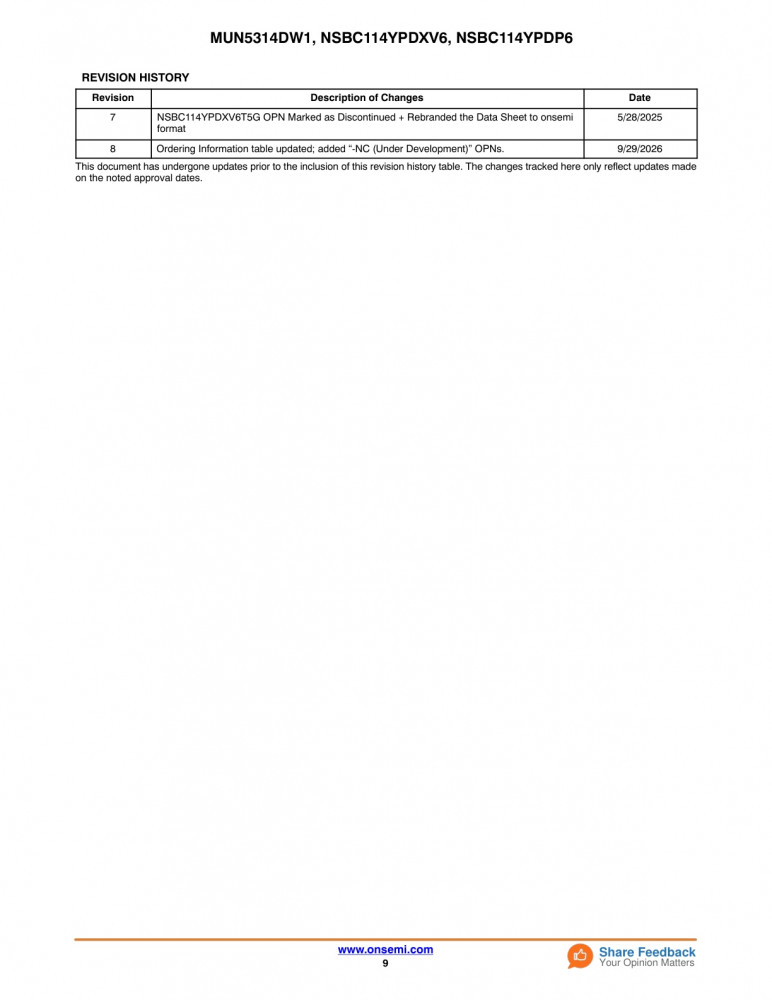 MUN5314DW1T1G datasheet page 9
