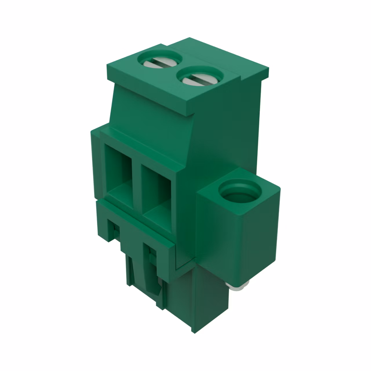 5.00mm Pitch Eurostyle Horizontal Plug, with Retention Screws and Reverse Imprinting, Front Wire Entry, Green Housing, Gold (Au) Plated, 2  Circuits for sale
