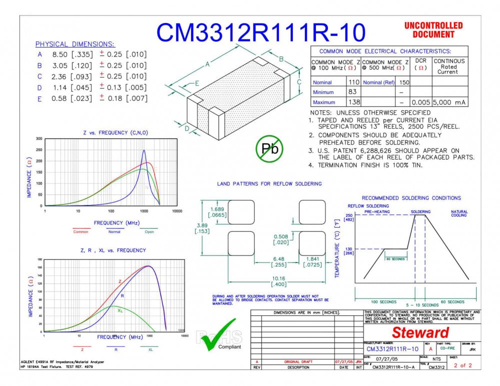 CM3312R111R-10 technical document page