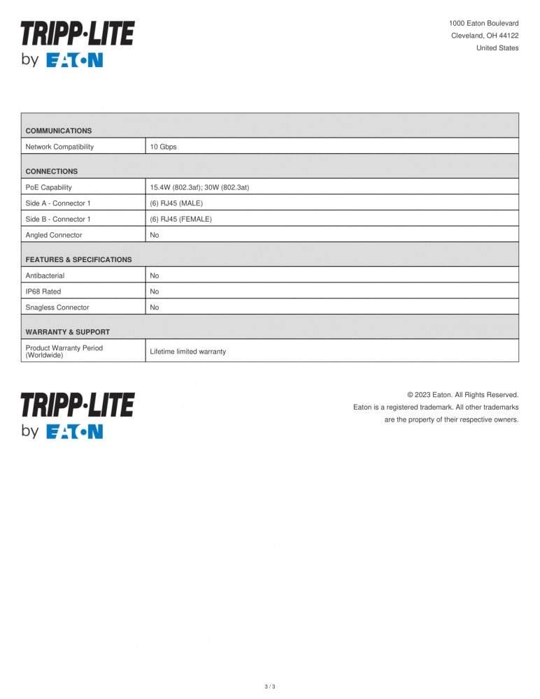 N261-015-6MF-BL technical document page 3