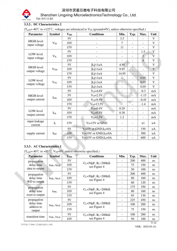 CD4099BE datasheet page 7